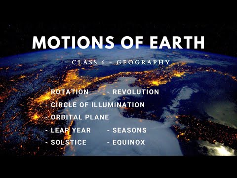 Motions of earth | Seasons | Summer and Winter Solstice | Equinox | Class 6 | Geography