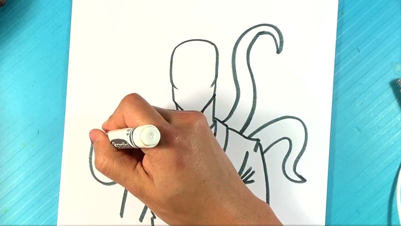 How to Draw SLENDER MAN