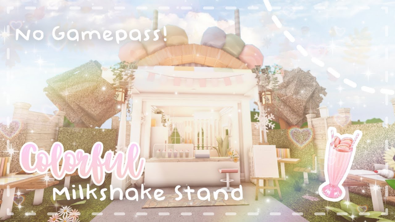 Roblox Bloxburg - No Gamepass Colorful Milkshake Stand - Minami Oroi