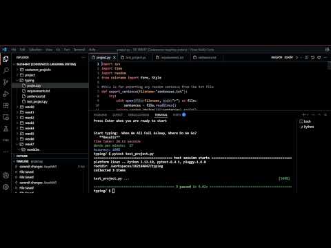 CS50P Final Project - Typing Test