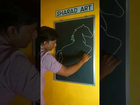 single line horse drawing๐๐ #drawing #art #shorts #shortvideo