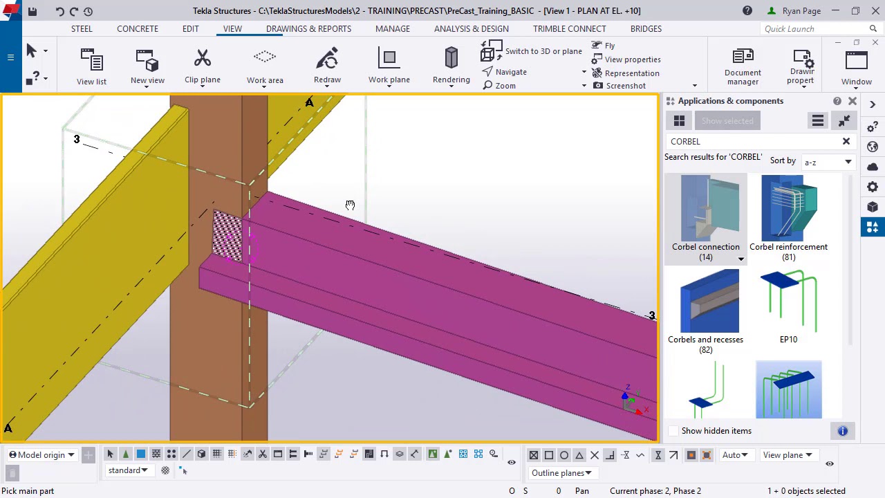 Tekla Structures Custom Components - Connection for Precasters