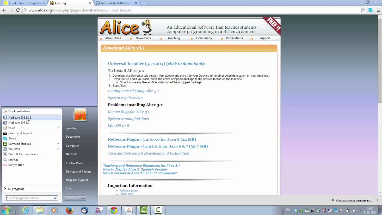 From Alice 3 to NetBeans IDE