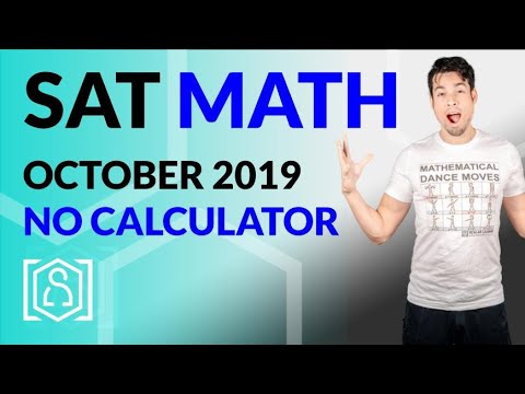 SAT Math: October 2019 OFFICIAL TEST Calculator (In Real Time)