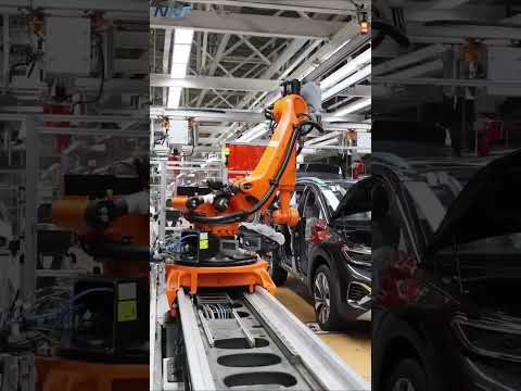 KUKA robot's automatic assembly of automotive seats.