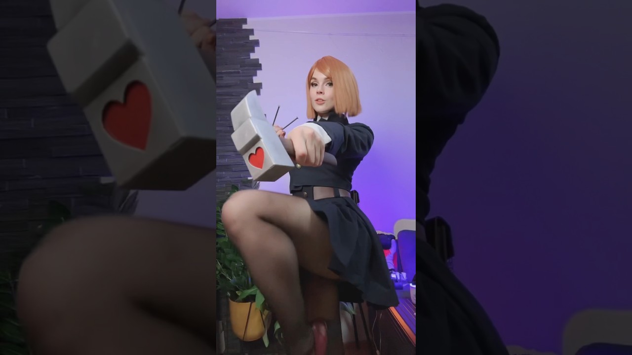 How I crafted Jujutsu Kaisen Nobara Hammer 🦾 #jjk #jujutsukaisen #cosplay #diy #nobara #crafting