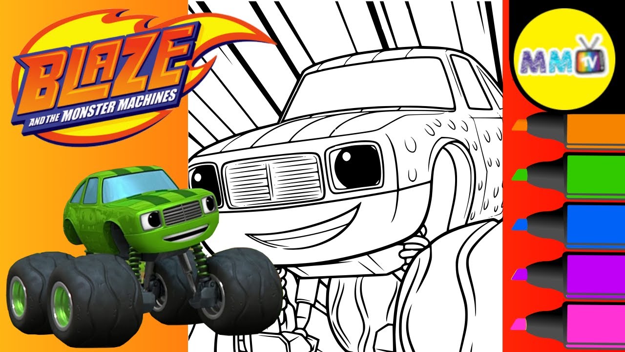 Coloring Pickle | Blaze and the Monster Machines Coloring Page