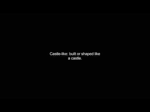 castellated video Dictionary meaning and pronunciation