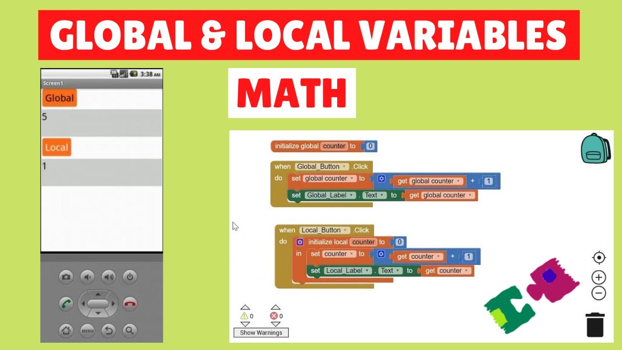 MIT App Inventor 2 Intro Lesson 6: Variables and Math Blocks