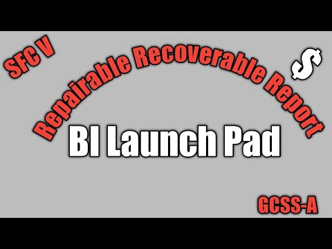 Reparable Recoverable Business Report BI Launch Pad