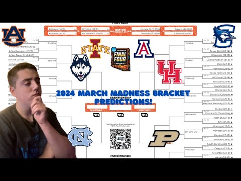 Filling out my 2024 NCAA March Madness Bracket!