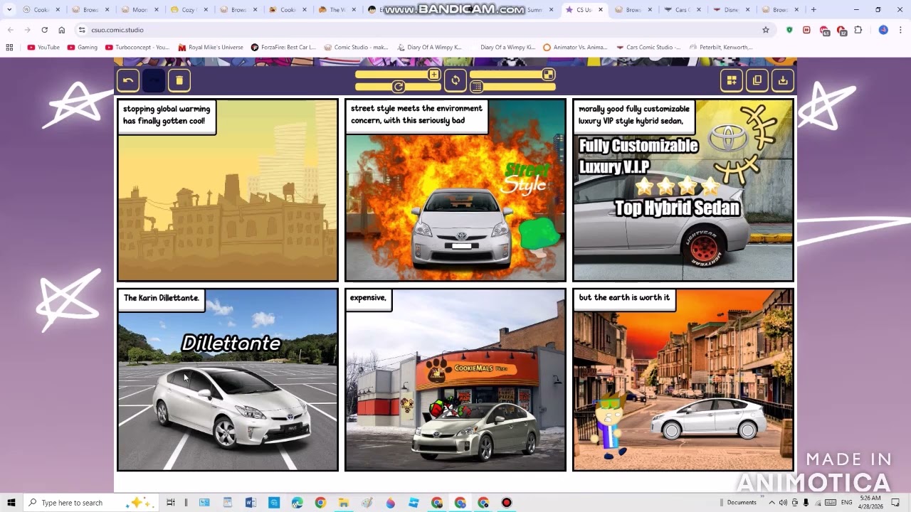 The Recreation of Karin Dilettante Commercial from GTA IV in Comic Studio