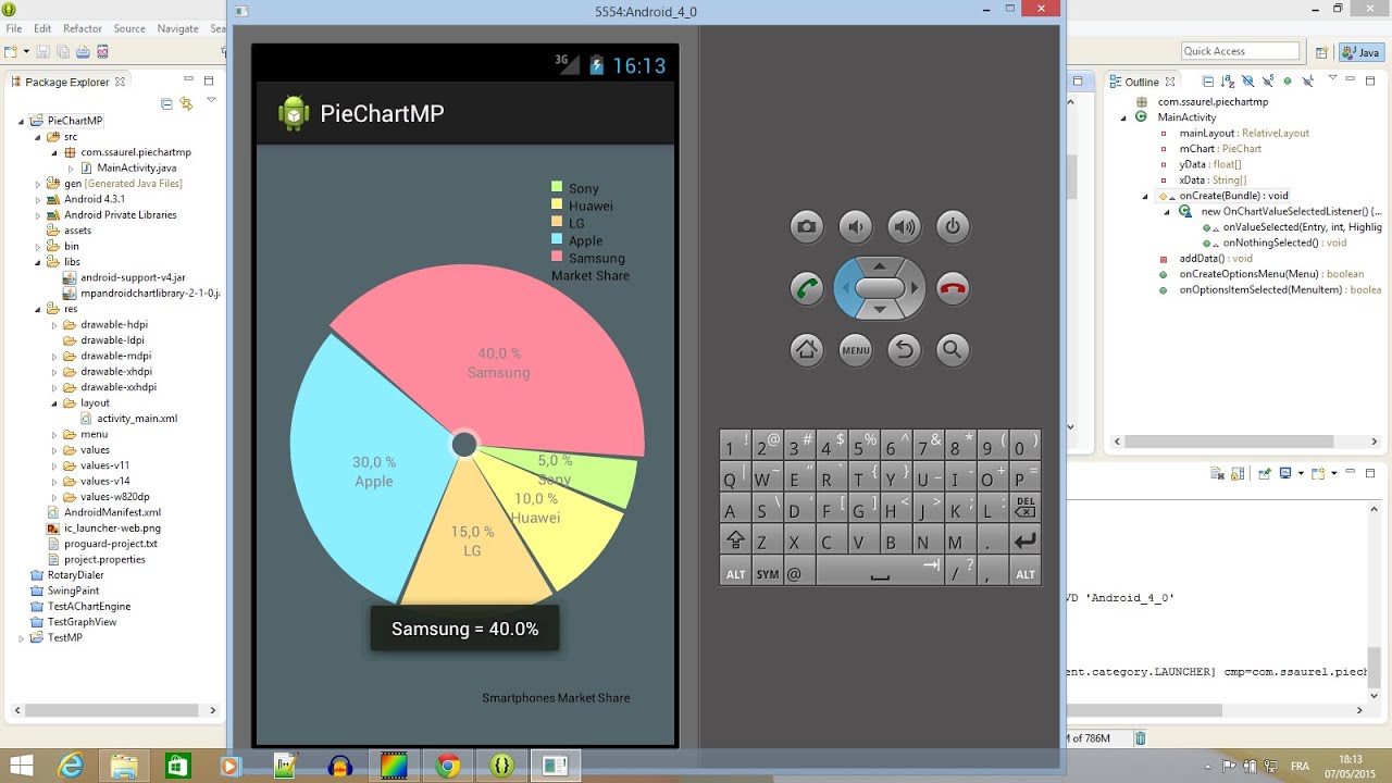 [Android] Learn how to create a Pie Chart graph with MPAndroidChart