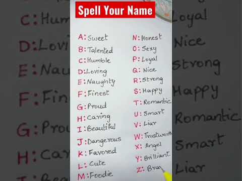Spell your name