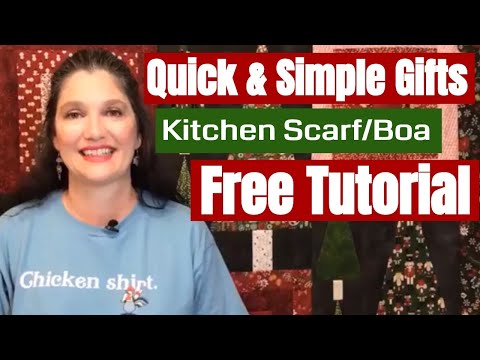 Quick & Simple Gifts - Kitchen Scarf/Boa, no pattern needed