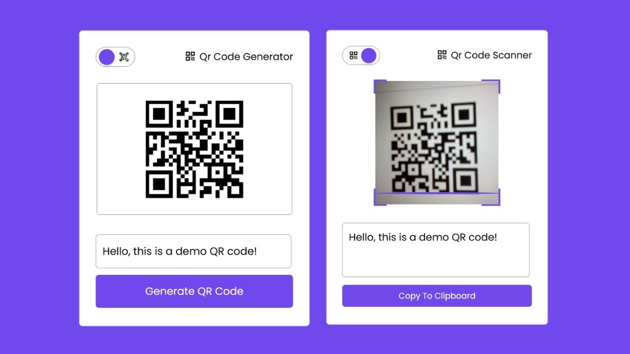Build a QR Code Generator & Scanner in HTML CSS & JavaScript | Code With Harsh