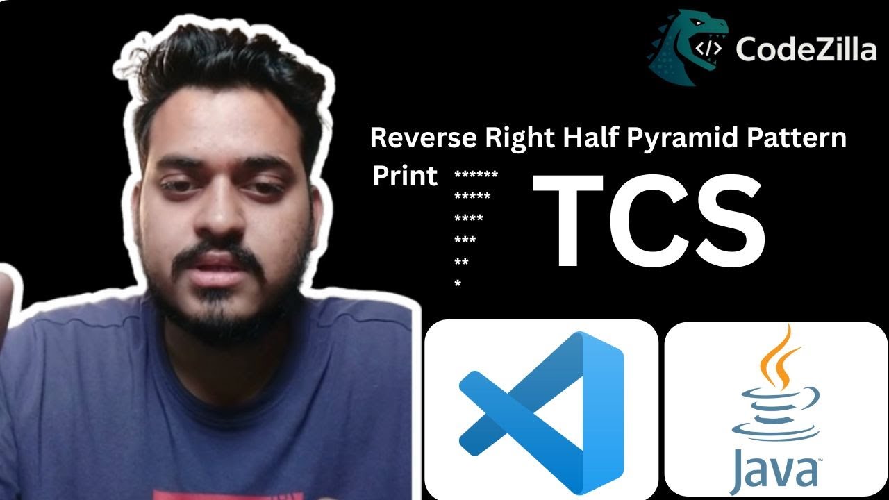 Easy Java Program to Print Reverse Right Half Pyramid | Pattern Problem Solved