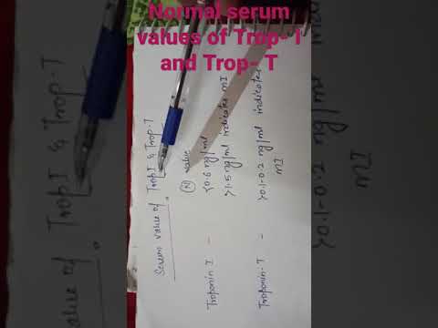 Normal serum values of Troponin-I and Troponin- T