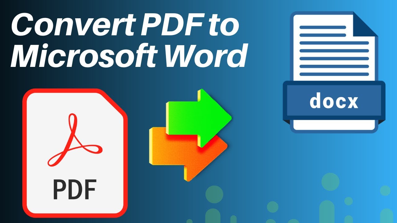 Convert PDF to Microsoft Word and Google Doc