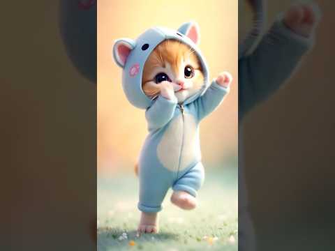 Adorable Onesie Kitty Dances to Meow Beats! ๐บ๐ถ #CatDance #MeowMusic #CutePets