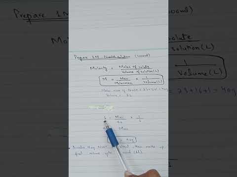Prepare 1M NaOH solution | Molarity | Concentration calculations | #ppsc #pharmacy #molarity