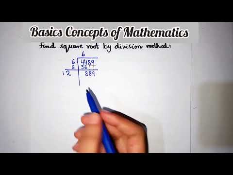 Square root of 4 digit number by division method | square root of 4489 by division method grade 5
