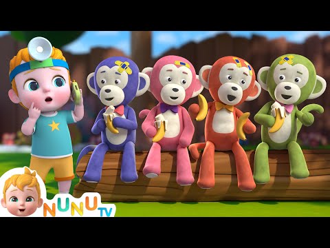 Five Little Monkeys Jumping On The Bed | Children Nursery Rhymes & Kids Songs | NuNu Tv