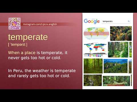 Temperate : C1 level english vocabulary lesson, www.LipLix.com