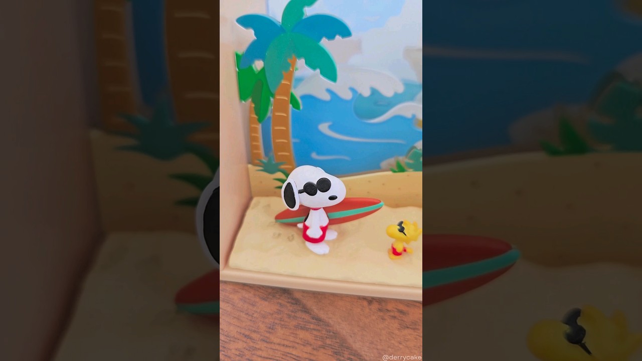 UNBOXING THE SNOOPY SCENERY BOX  🌊💫MY FAVORITE BLIND BOX SERIES! #snoopy #rement #blindbox #peanuts