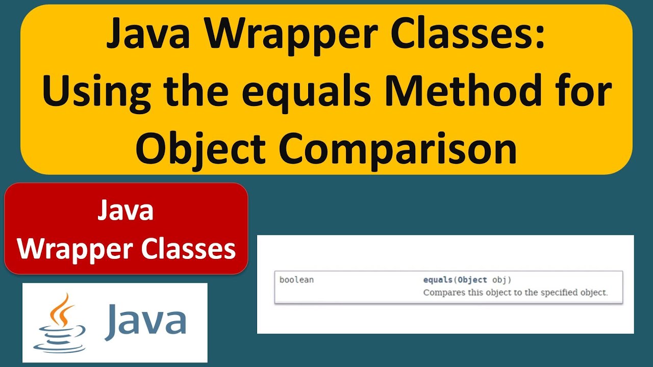 Java Wrapper Classes: Using the equals Method for Object Comparison | Java Tutorial