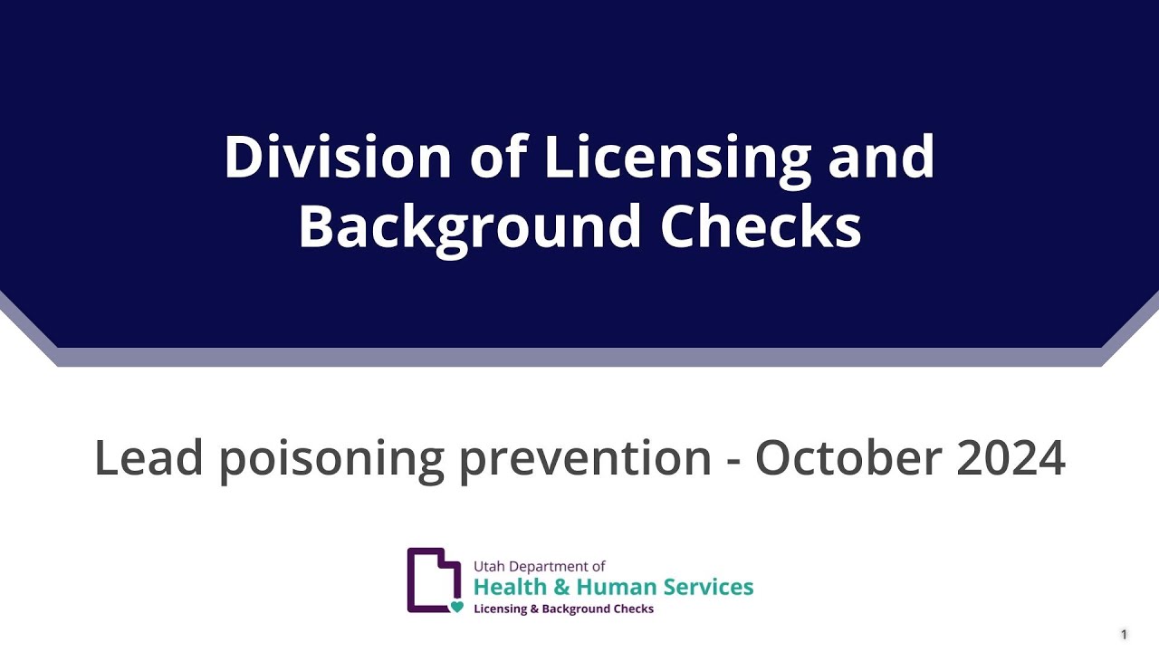 Lead poisoning prevention - October 2024
