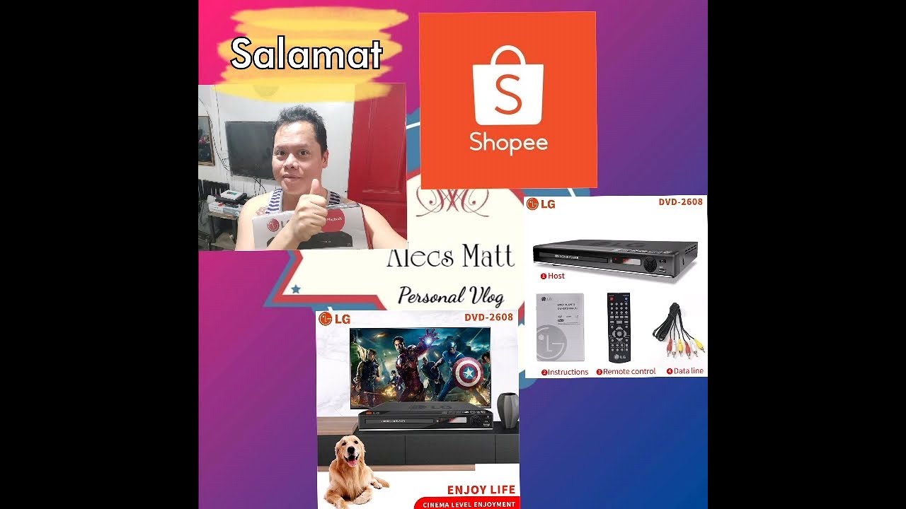 Salamat Shopee - Unboxing the DVD Player