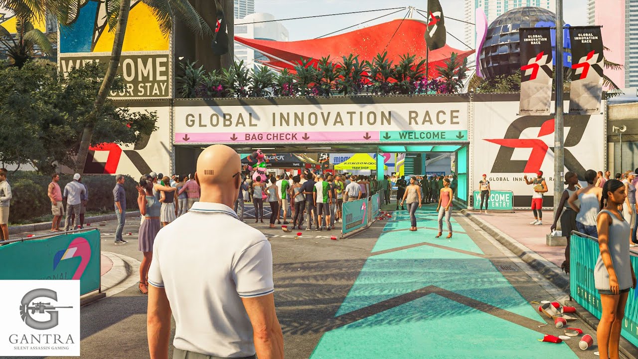 Hitman 3 | Miami Race Mission | Silent Assassin Run | The Finish Line Kill | PCGAMING