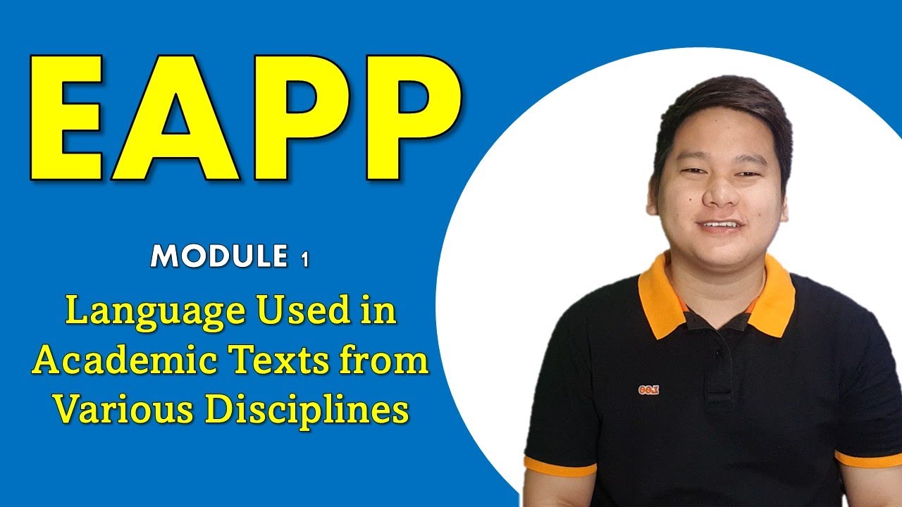 EAPP in TAGLISH EP.1 - Language Used in Academic Texts from Various Disciplines
