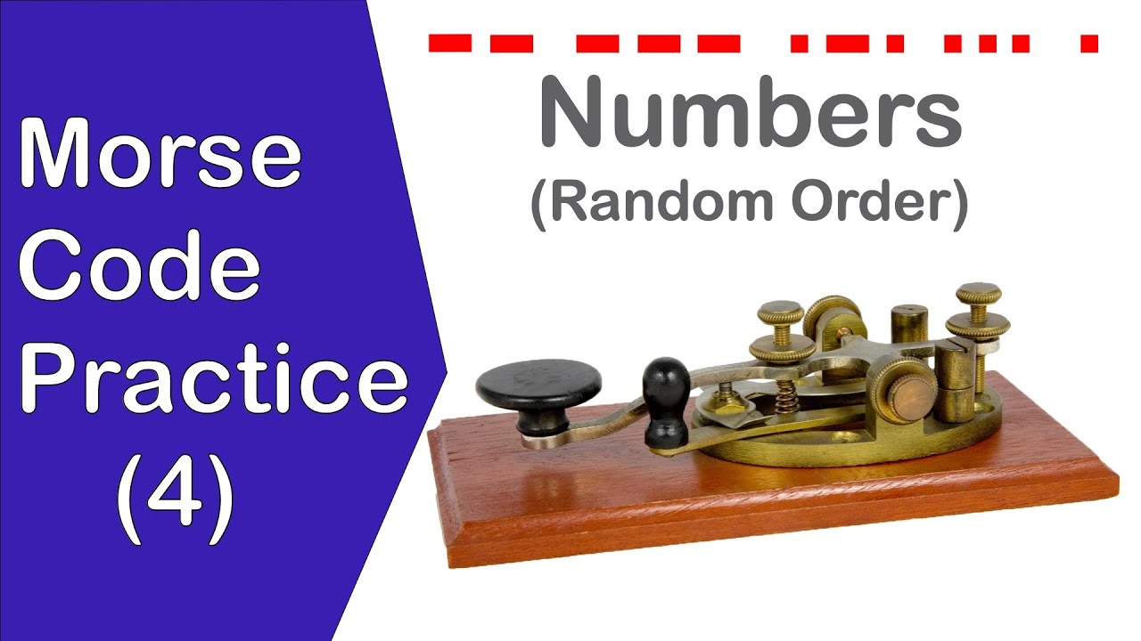 Morse Code Practice Numbers (Random Order) 4