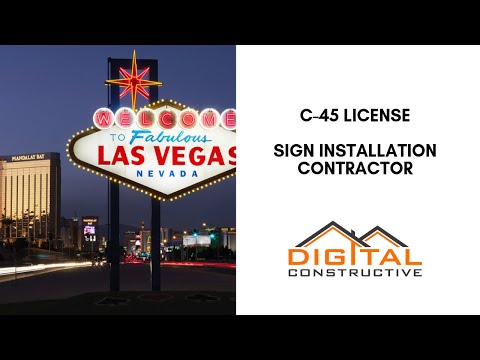 C-45 License: Sign Installation Contractor License - Complete CSLB Guide for 2019!