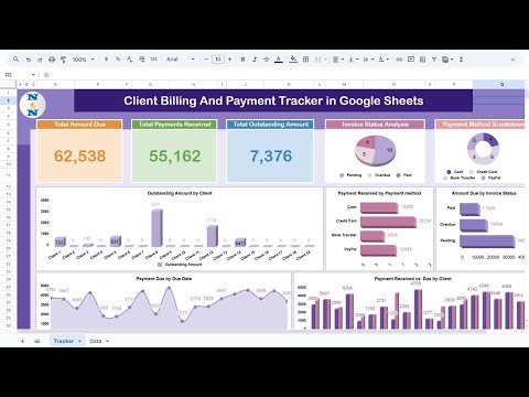 Client Billing and Payment Tracker in Google Sheets | Step by Step tutorial