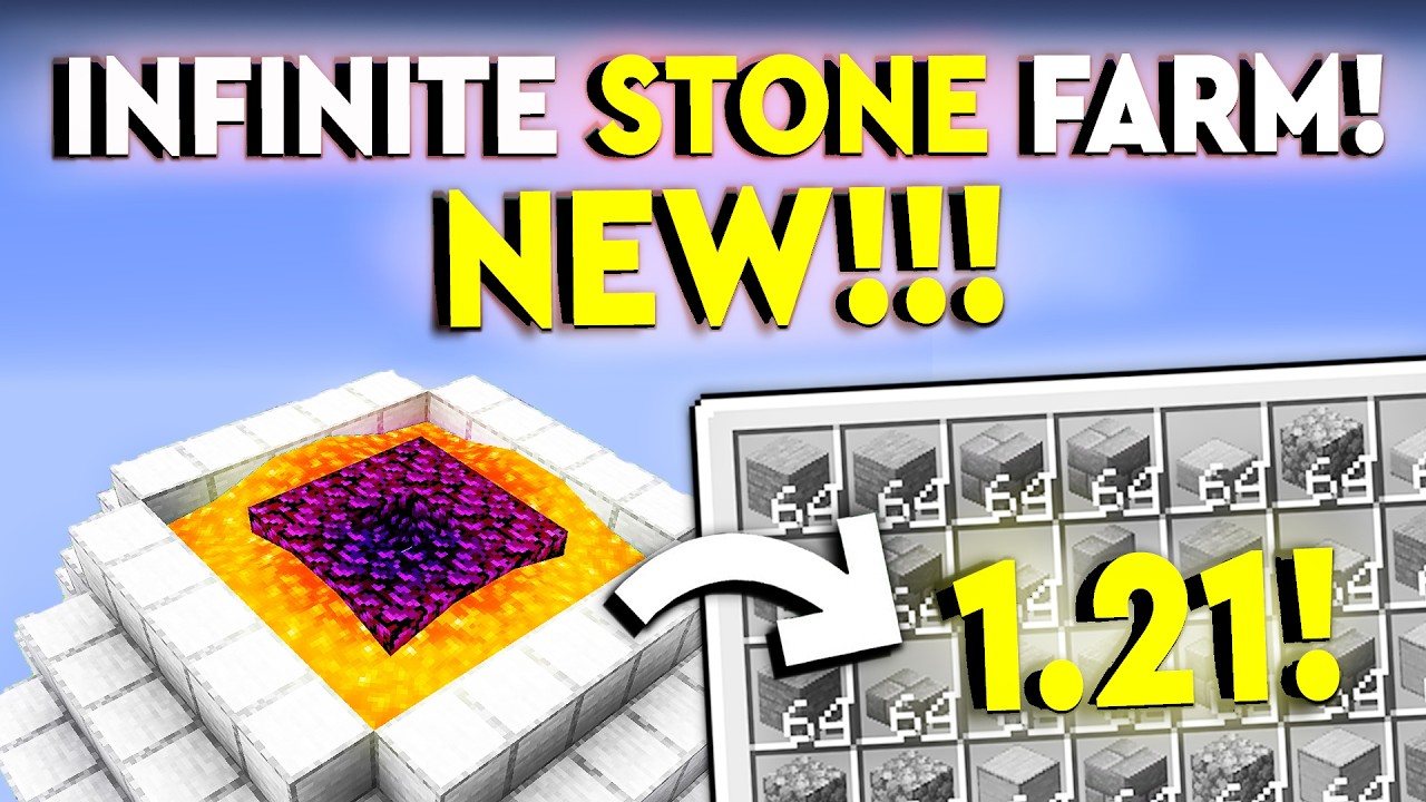 BEST 1.21 INFINITE STONE FARM 2000 In 60 Seconds! Minecraft Tutorial - Minecraft Builders