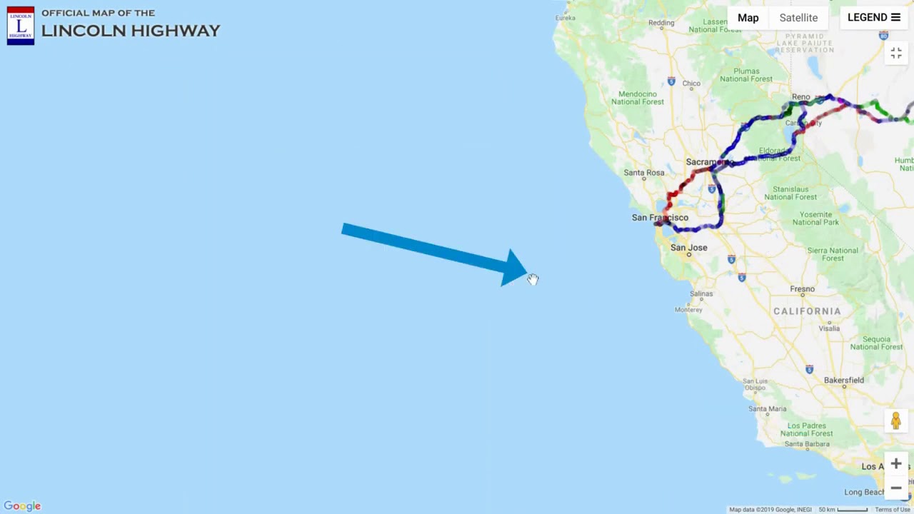 Using the Lincoln Highway online map