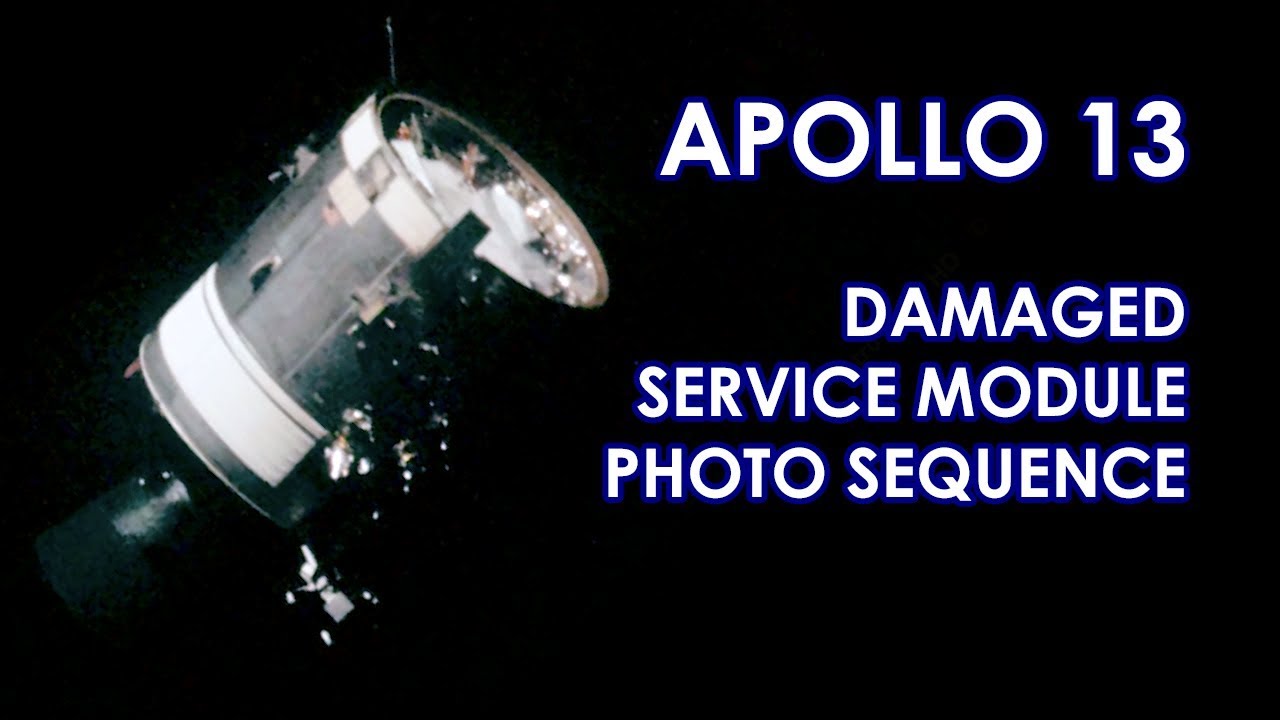 APOLLO 13 - Damaged Service Module - Animated Photo Sequence (1970/04/17)