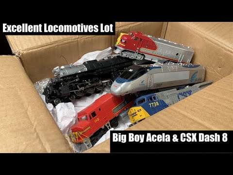 Lot Lokomotif eBay - Big Boy, Acela, CSX Dash 8-40 & Santa Fe Super Chief