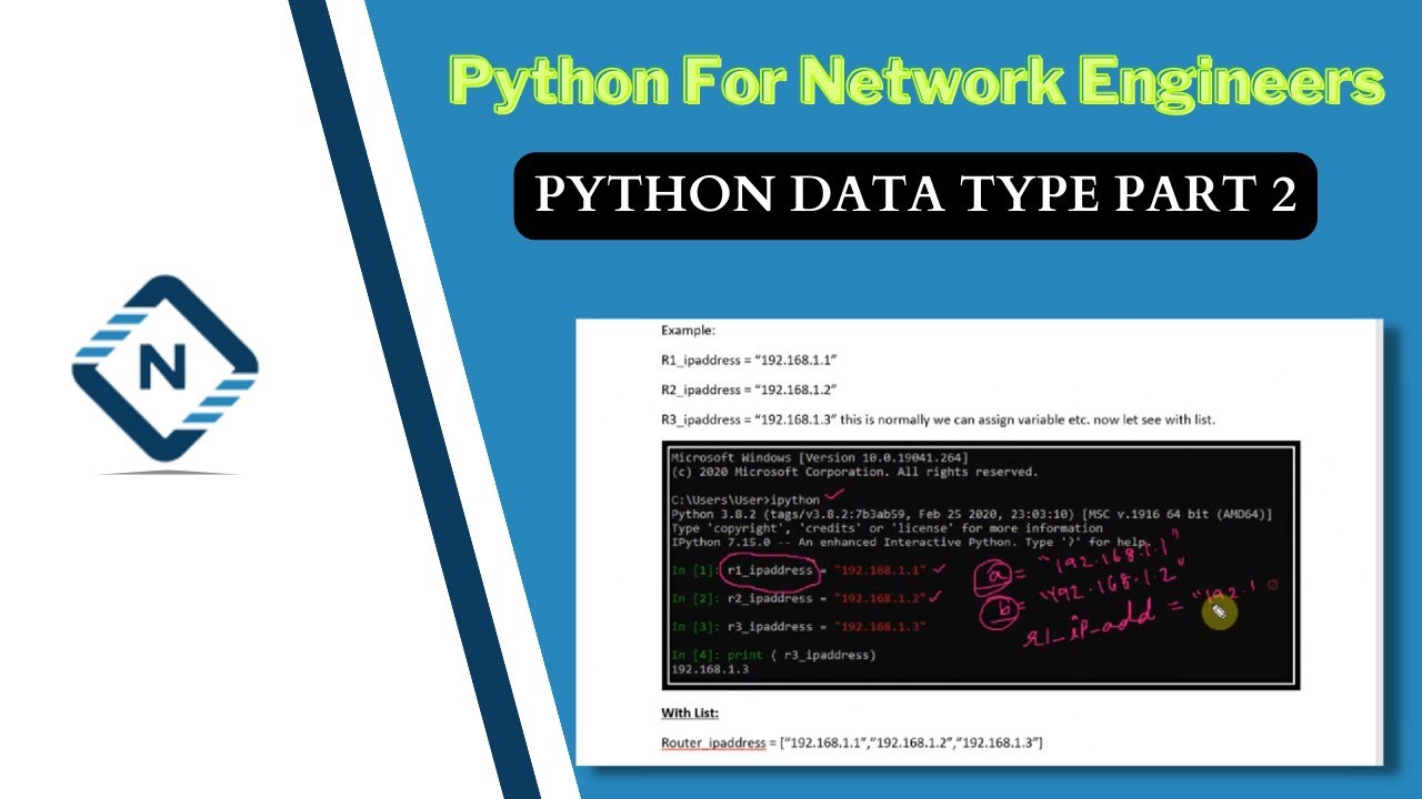 Python for Network Engineer | Python Data Type Part 2 | Video 4