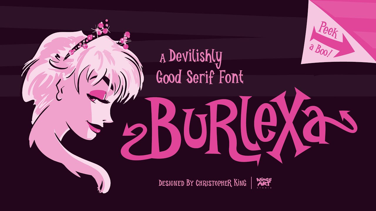 Burlexa: A Devilishly Good Serif Font by Wingsart Studio - Burlesque | Pin-Ups | Typography | Design