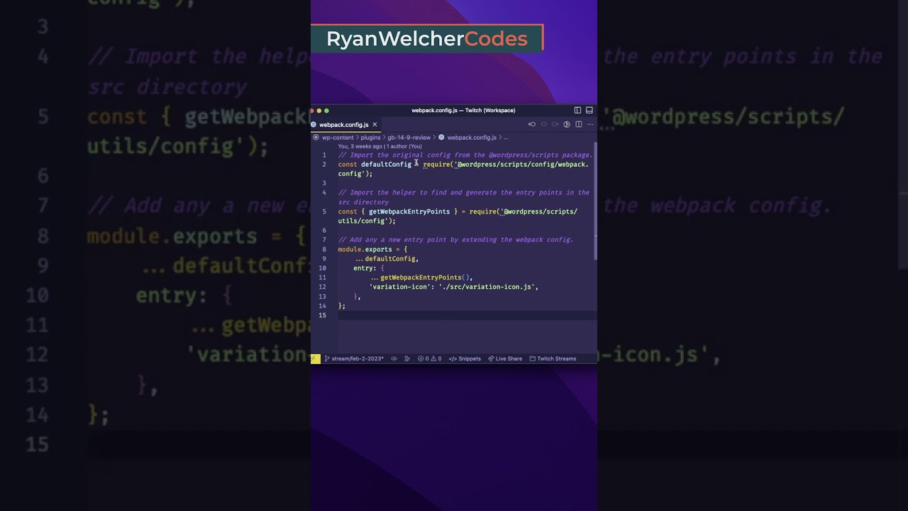 Custom webpack config | #shorts | WordPress Tutorial