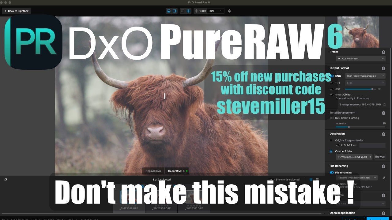 DxO PureRAW 6 tips for new users and beginners