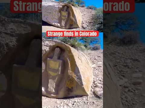 Giant carved mummy and strange artifacts
