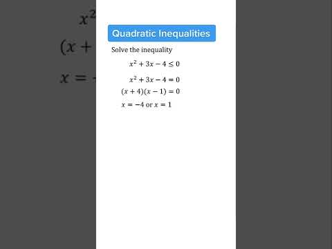 quadratic inequalities #shorts #mathematics