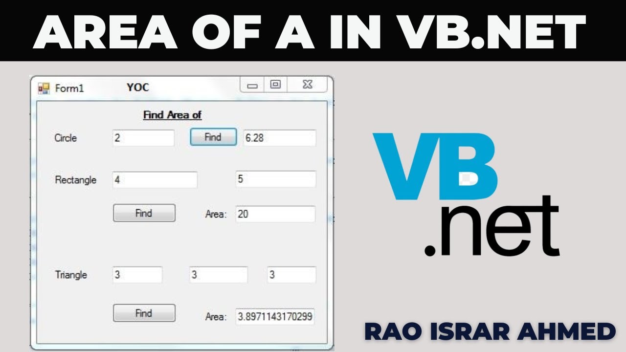 Area of circle in VB.Net