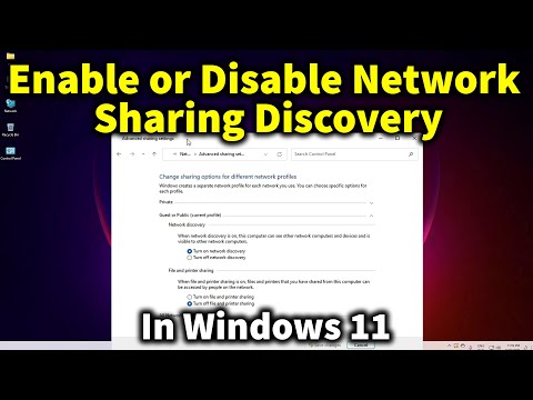 How to Enable or Disable Network Sharing Discovery in Windows 11