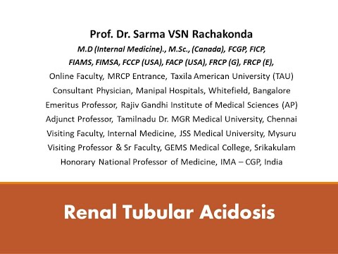 03 Renal Tubular Acidosis (RTA) Dr Sarma